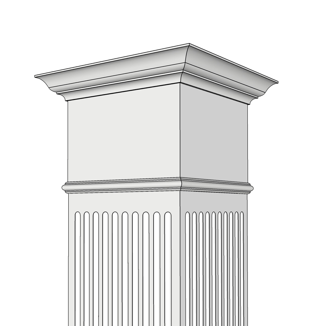 14" Elite, Extra Large, Fluted, Column or Post Cover – Elite Trimworks ...