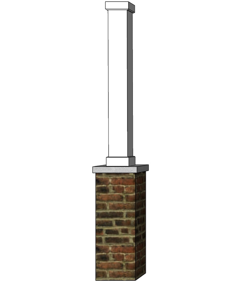 8" Classic, Square PVC Column – Elite Trimworks Corporation