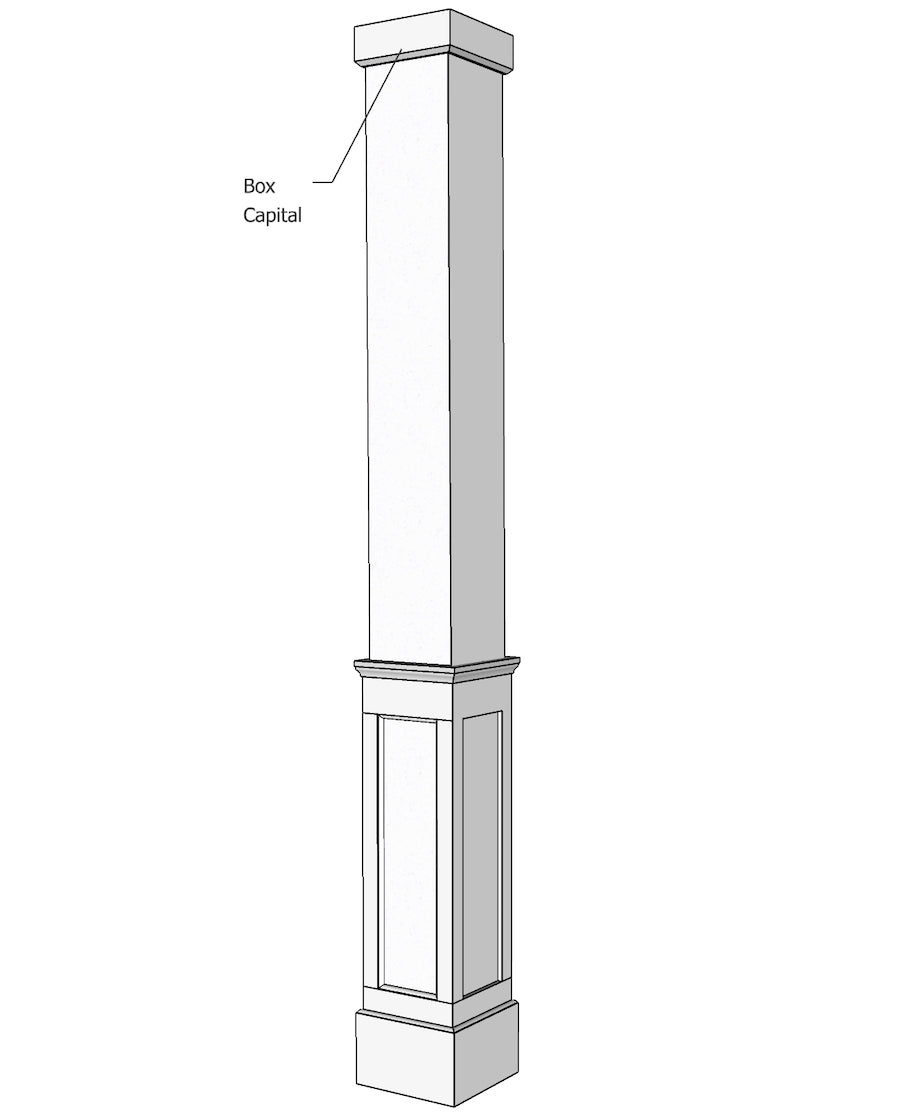 8" PVC Column, Half Paneled – Elite Trimworks Corporation