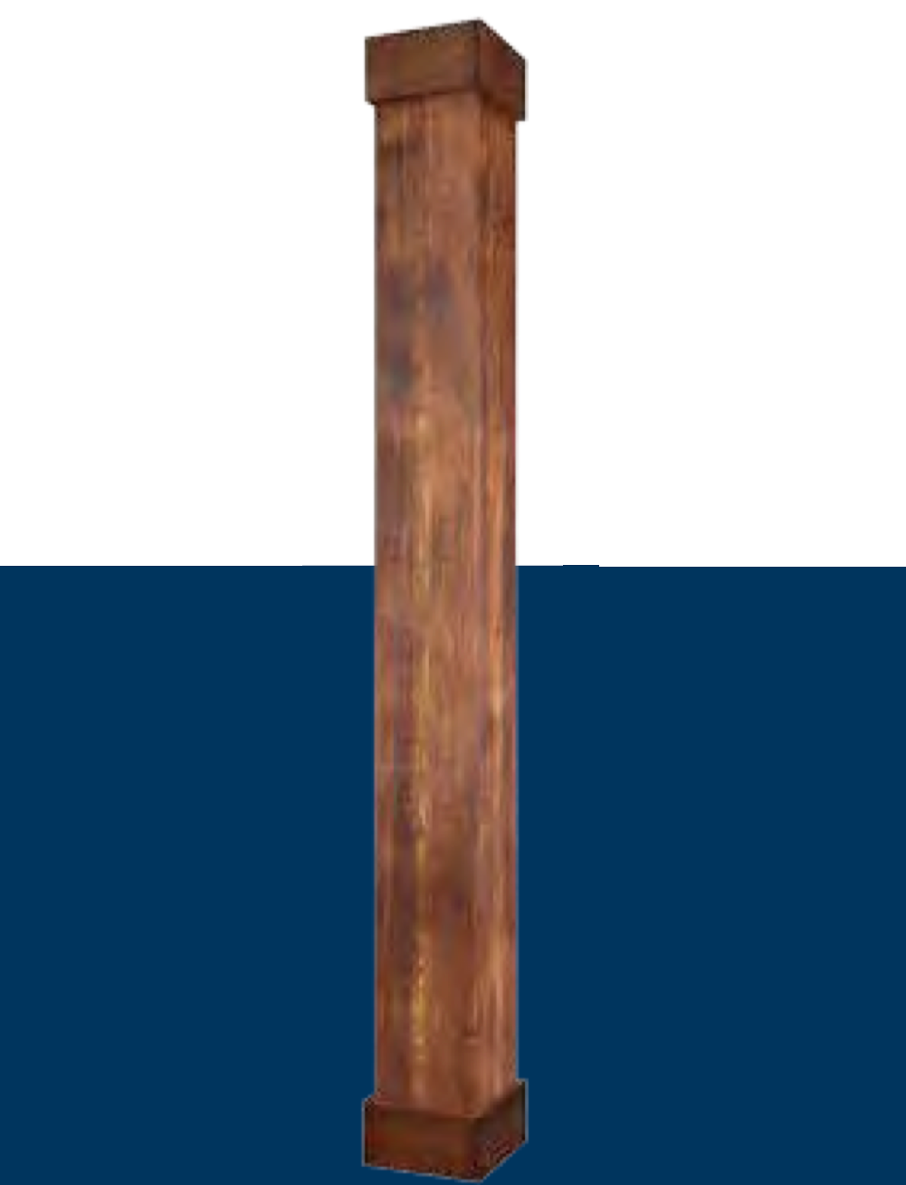 12" Square, Fiberglass Rough Sawn Column – Elite Trimworks Corp