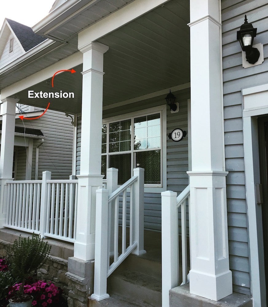 8" PVC Column, Half Paneled – Elite Trimworks Corporation