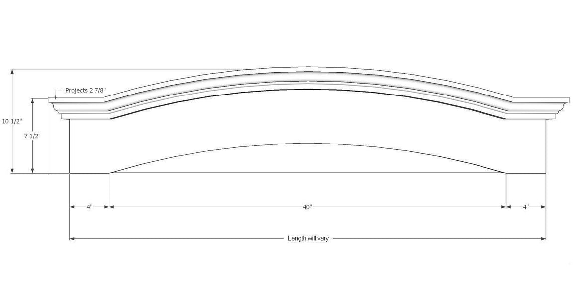 Arched PVC Window / Door Header – Elite Trimworks Corp