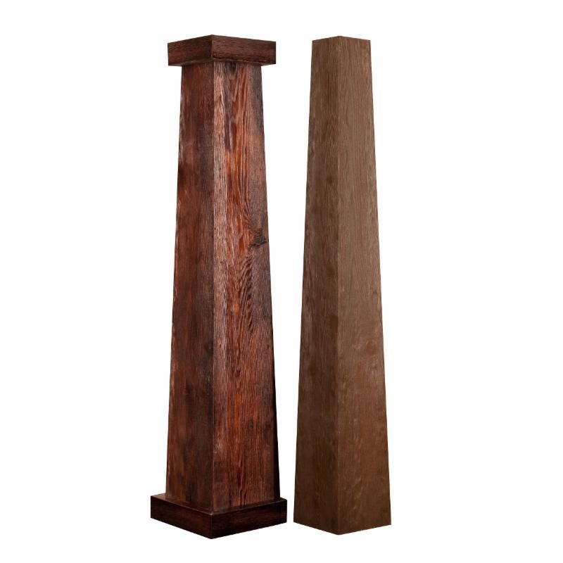 12/8 Fiberglass, Craftsman Rough Sawn Column 66" High – Elite Trimworks ...