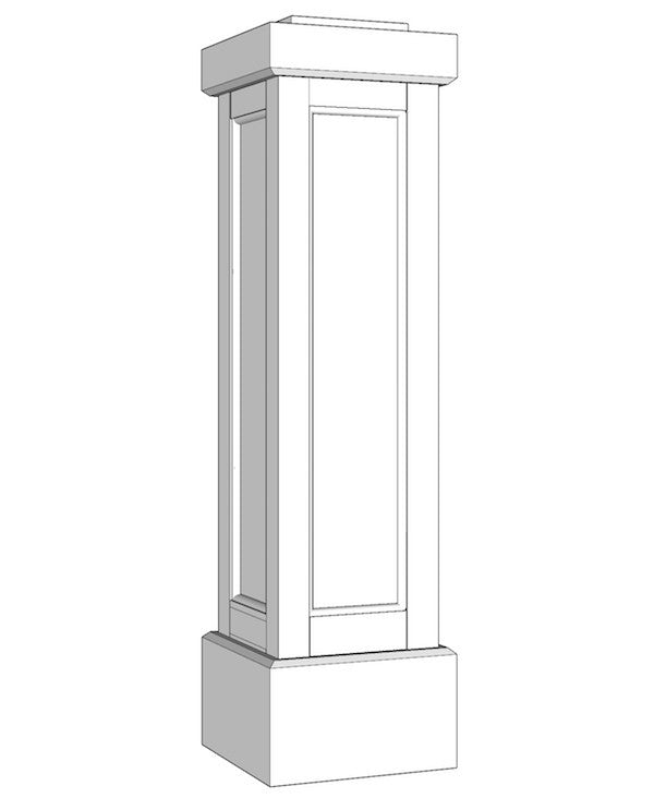 PVC Recessed Panel Newel Post – Elite Trimworks Corporation