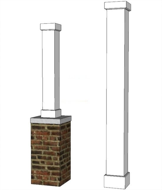 Porch Columns Covers in Easy to Install Kits - Non Tapered – Elite ...