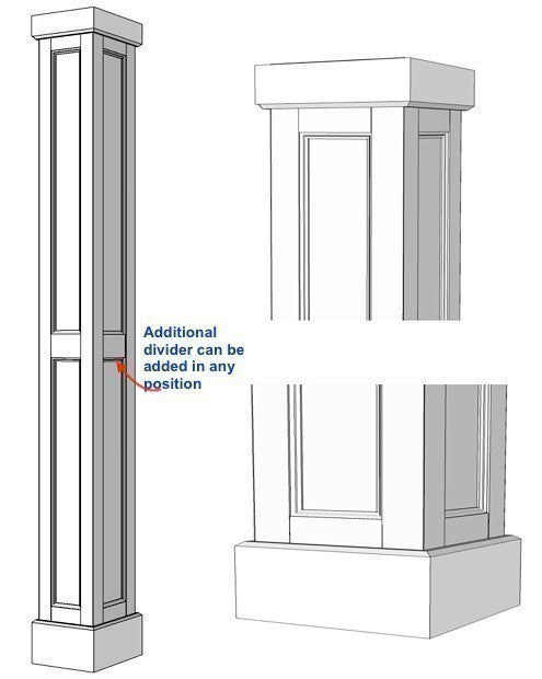 8" RECESSED PVC Column Wrap Kit – Elite Trimworks Corporation
