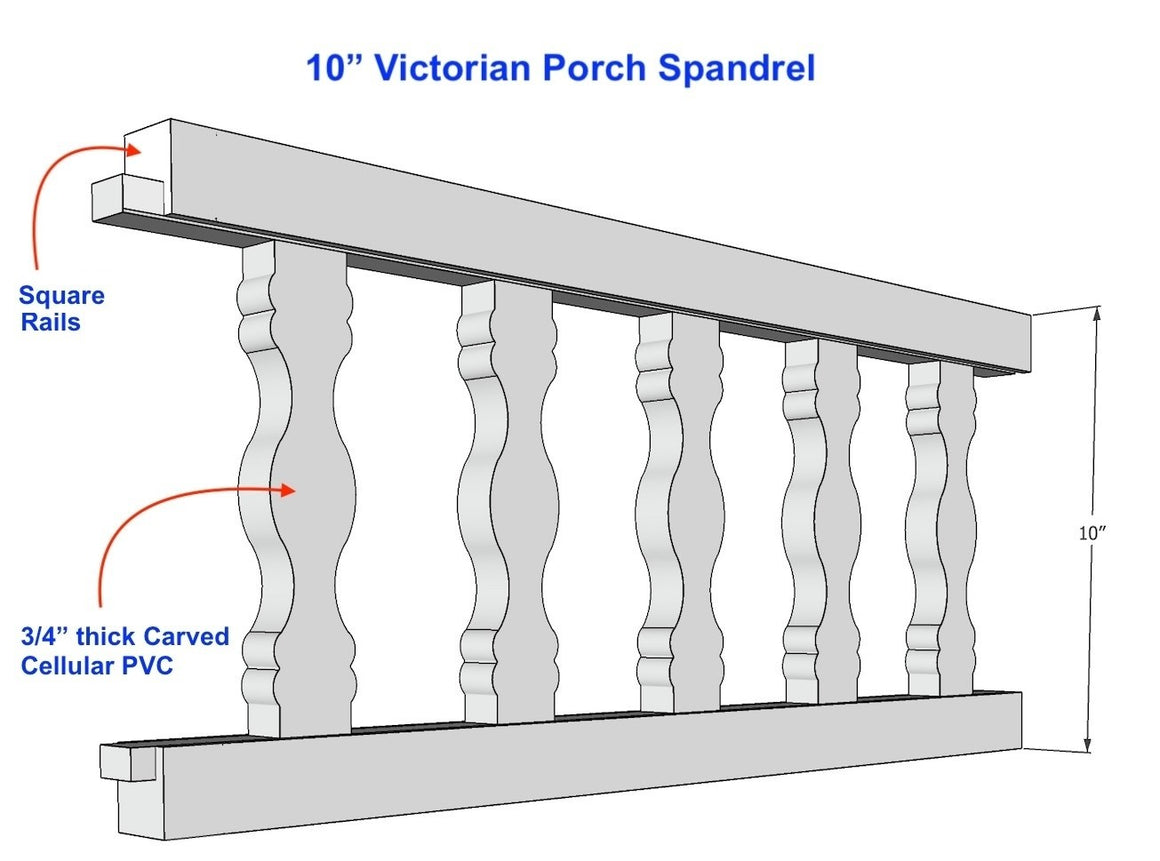 10" Victorian Porch Spandrel – Elite Trimworks Corporation