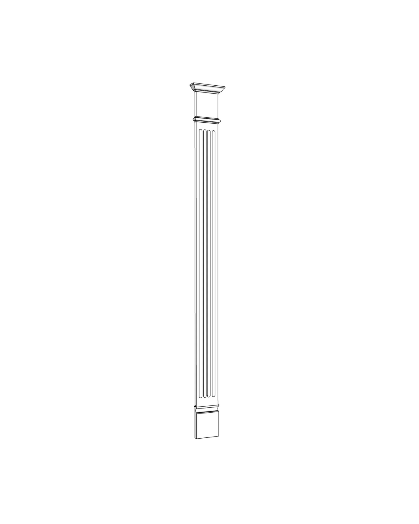6" Wood Pilaster – Elite Trimworks Corporation